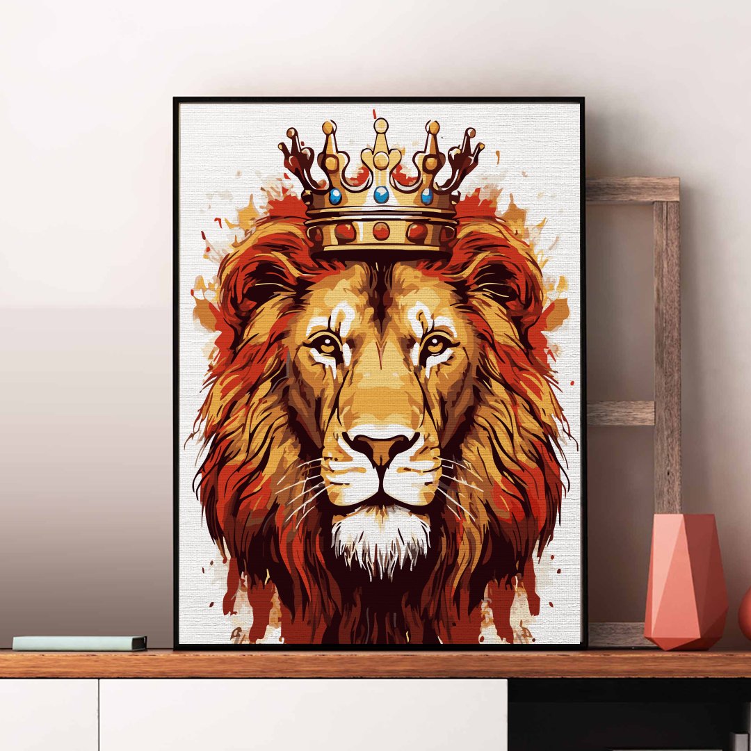 Leul rege (The lion king) - Pictură pe numere – Pictorul Fericit