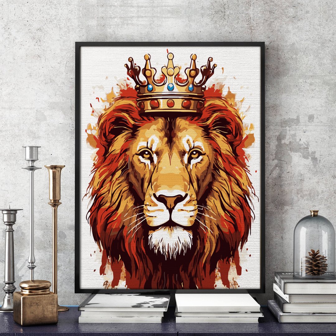 Leul rege (The lion king) - Pictură pe numere – Pictorul Fericit